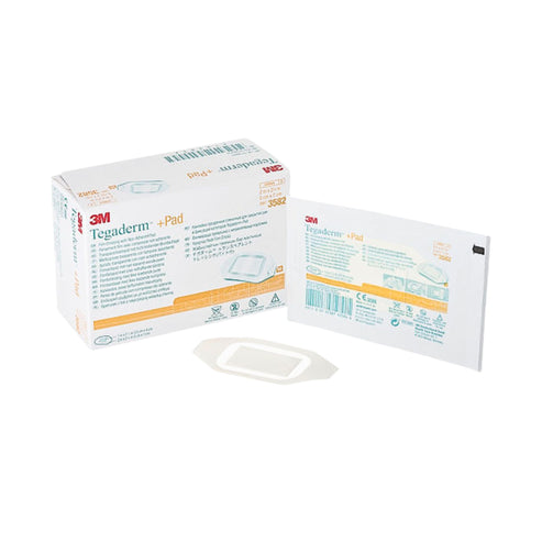 3M Tegaderm™ + Pad 全效防水膠膜敷貼 Film Dressing With Non-Adherent Pad 5x7cm ...