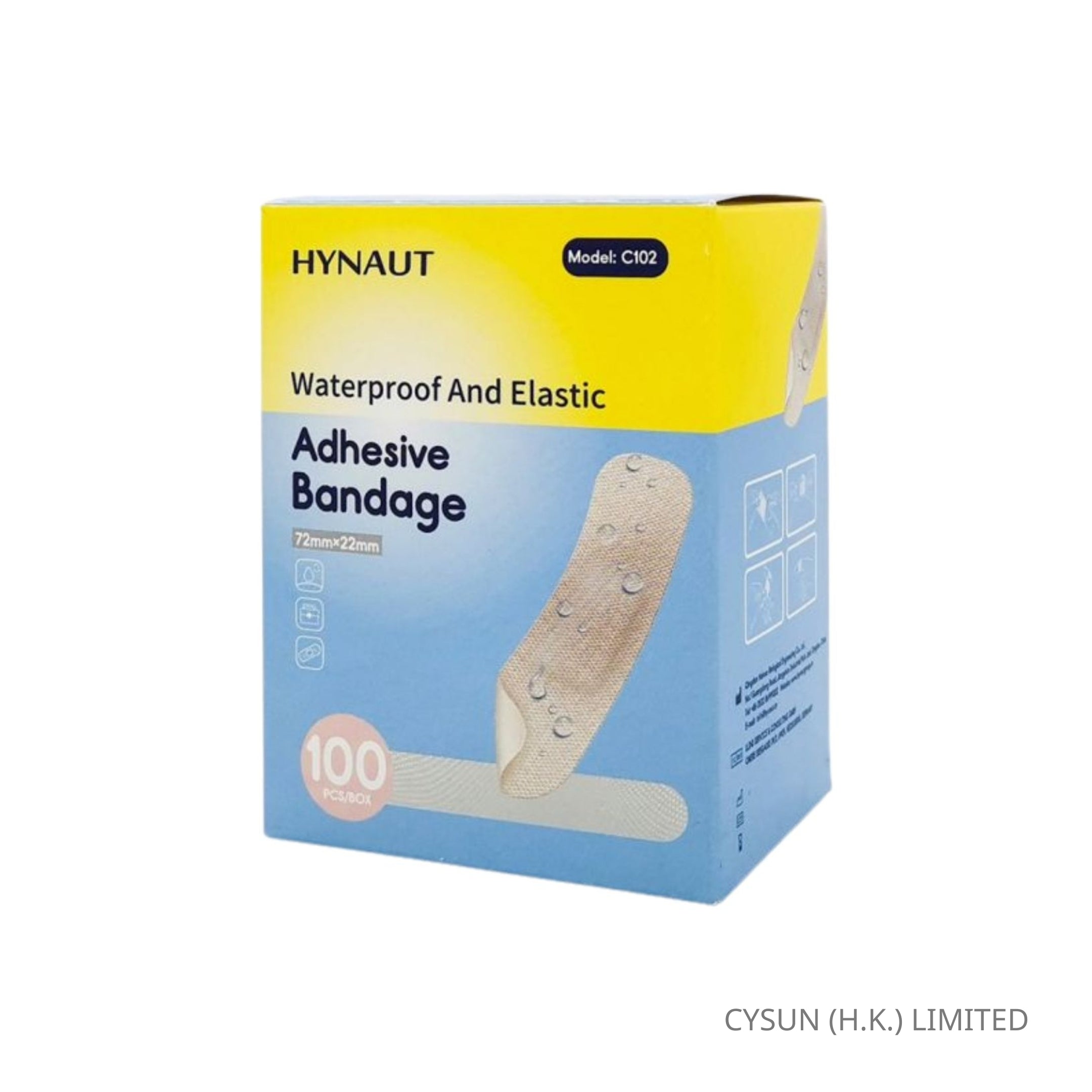HYNAUT 防水透氣長條膠布 Adhesive Bandage 100片 – CYSUN 斯晨香港