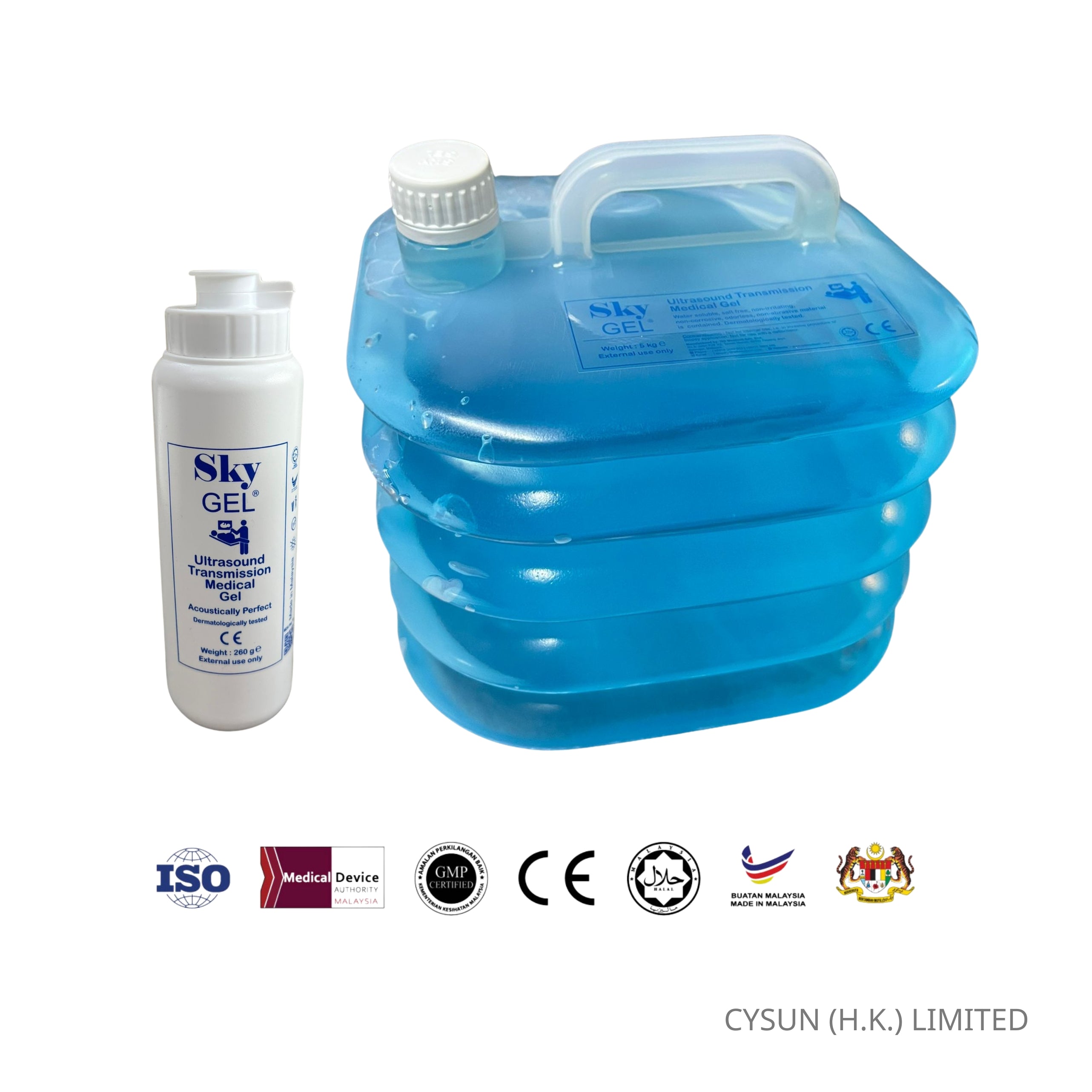 SKYGEL 超聲波凝膠/啫喱 藍色 Ultrasound Gel Blue 5kg – CYSUN 斯晨香港｜醫療器材、個人護理和寵物用品供應商